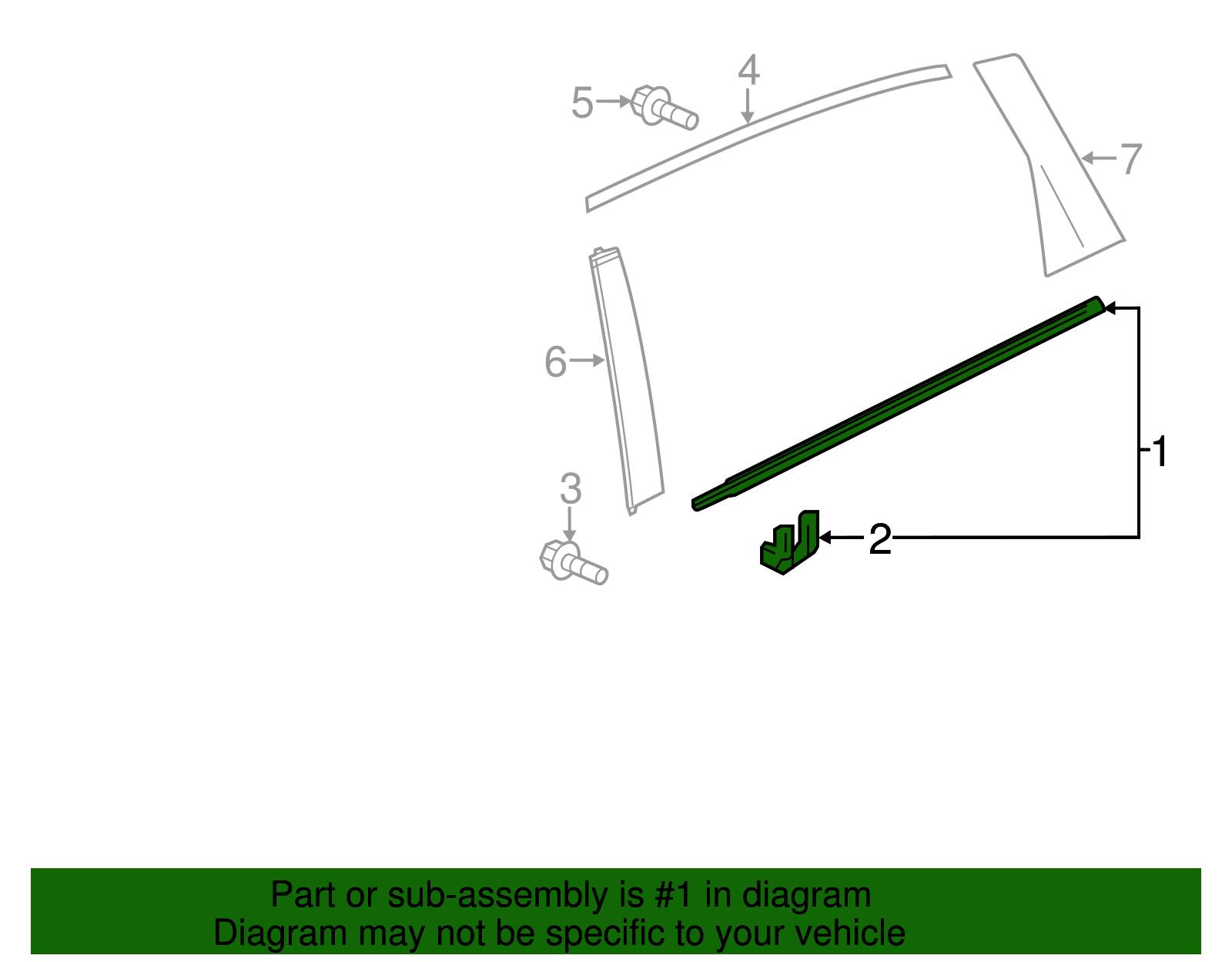Genuine OEM Acura - Belt Molding Part# 72950-TYS-A01 | Acura Parts For Less