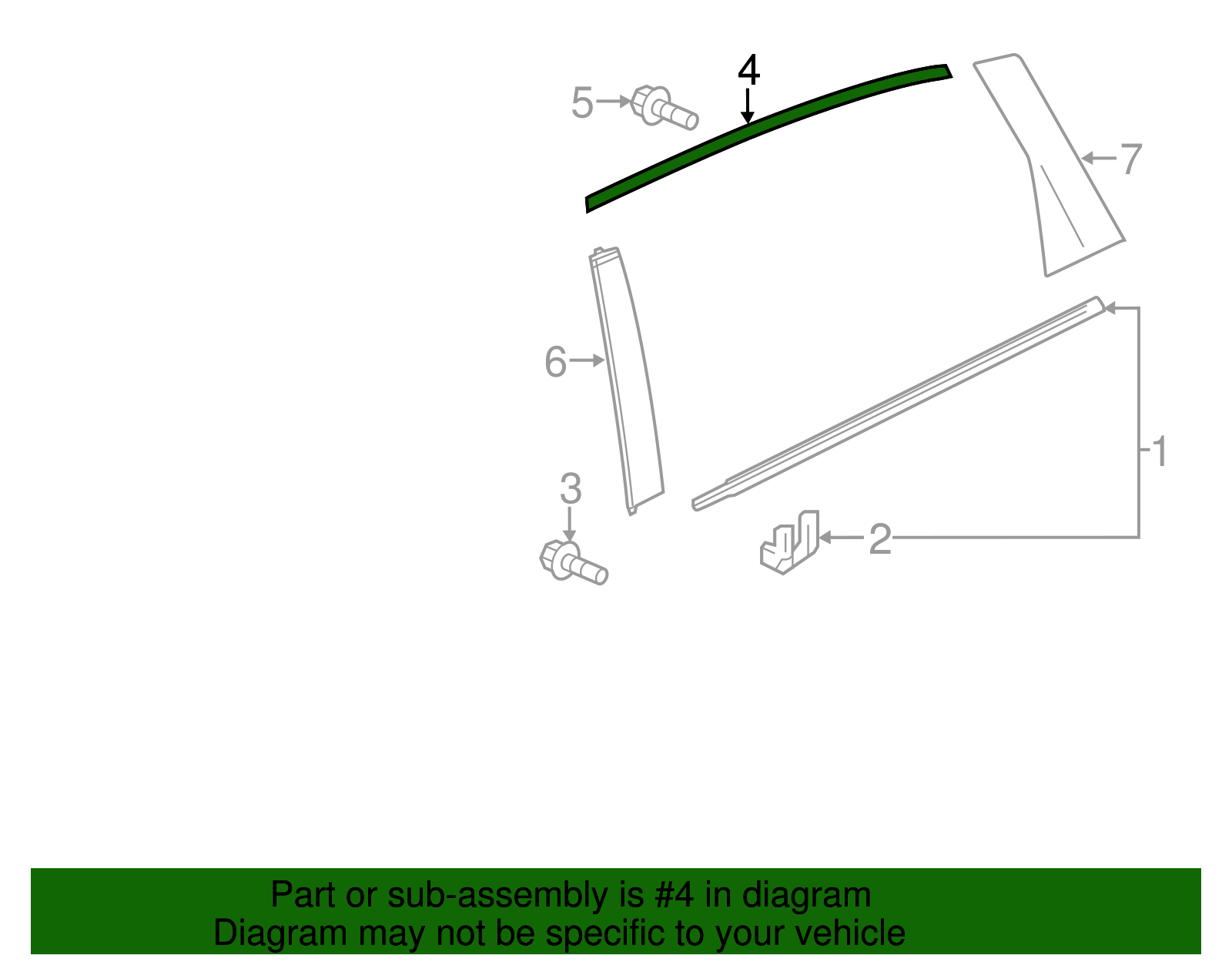72965-TZ5-A01 - Window Molding 2014-2020 Acura MDX | AutoNation Parts