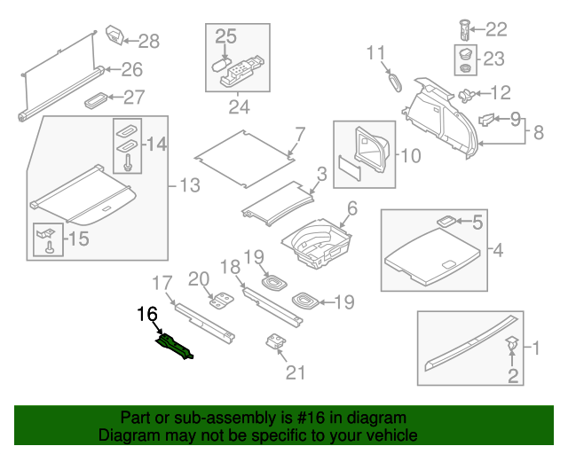 8K9-863-253-C - Tie Down 2009-2016 Audi | Audi OEM Parts