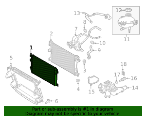 2019-2020 Fiat 500X Radiator 68430445AA | TascaParts.com