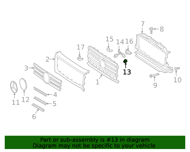 218-885-20-22 - Park Assist Camera Housing 2017-2023 Mercedes-Benz ...