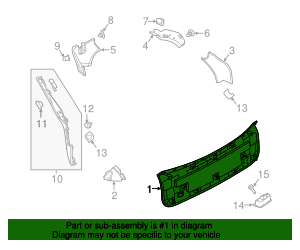 2018-2023 Land Rover Range Rover Velar Lower Gate Trim LR183452 | OEM ...
