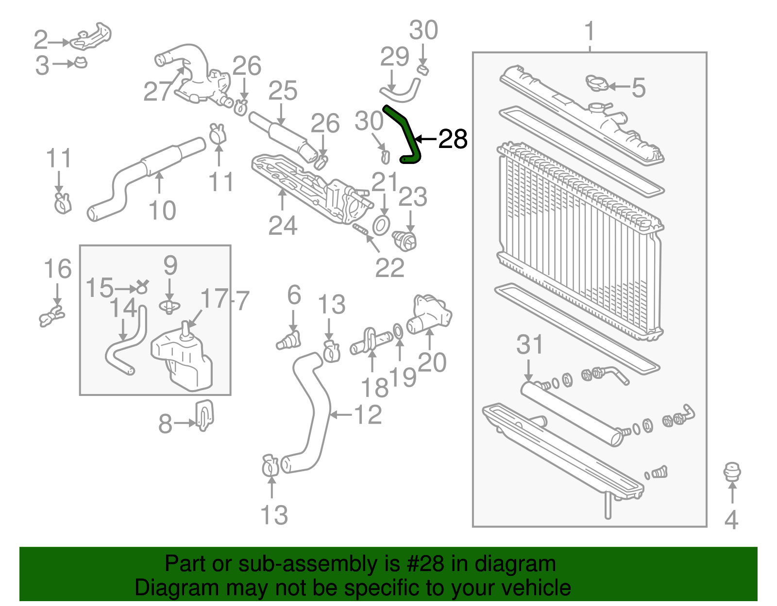 16267-20020 - By-Pass Hose - 1999-2003 Lexus | My L Parts