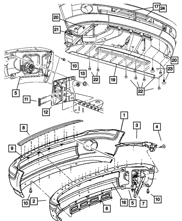 2002-2005 Dodge Grille Bumper 55077387AA | Mopar eStore