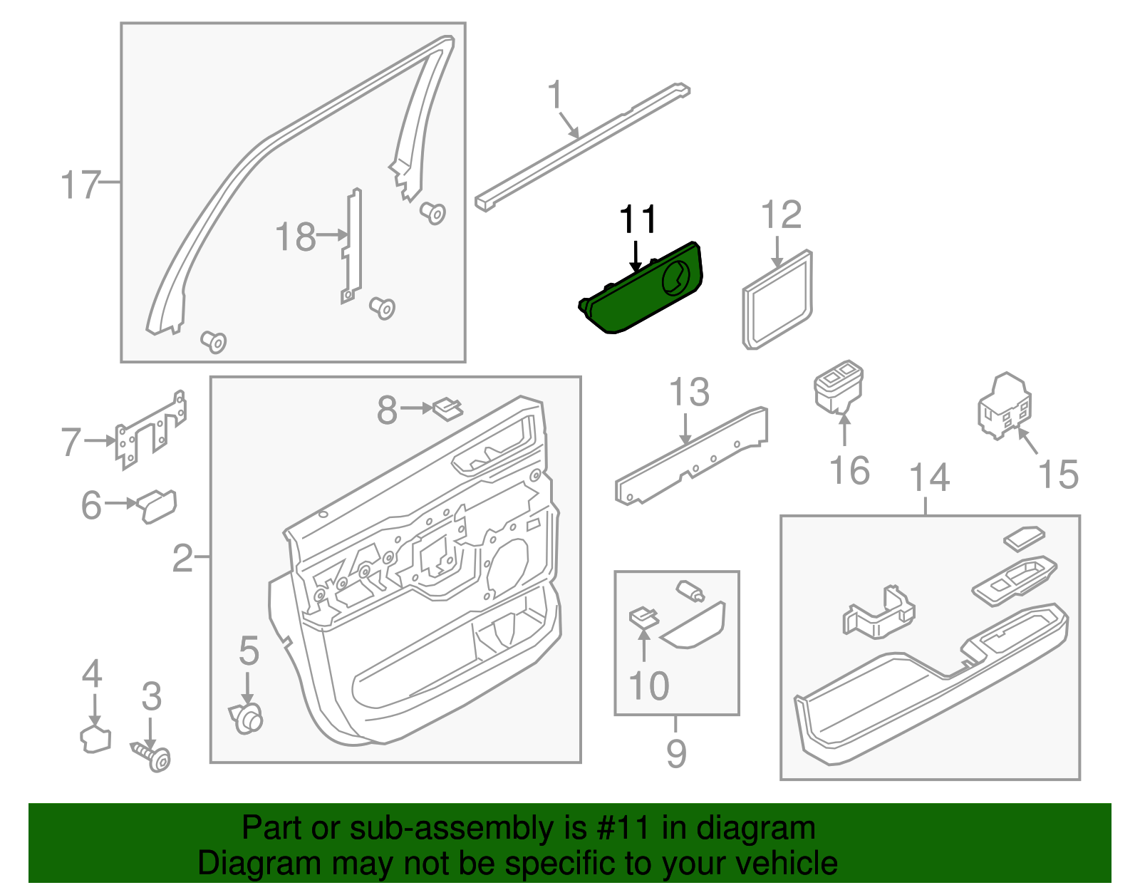 2018-2021 Lincoln Navigator Speaker Grille JL7Z-18979-AG | Ford OEM ...