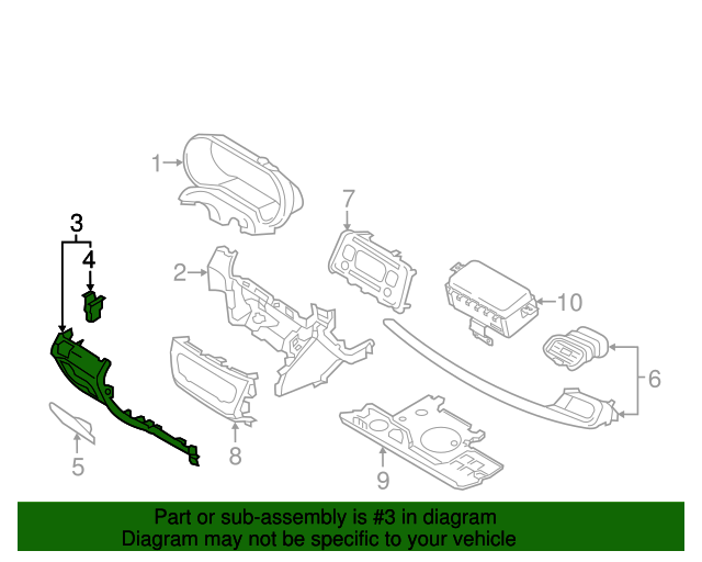2016-2020 Kia Optima Lower Trim 84750-D5000WK | TascaParts.com