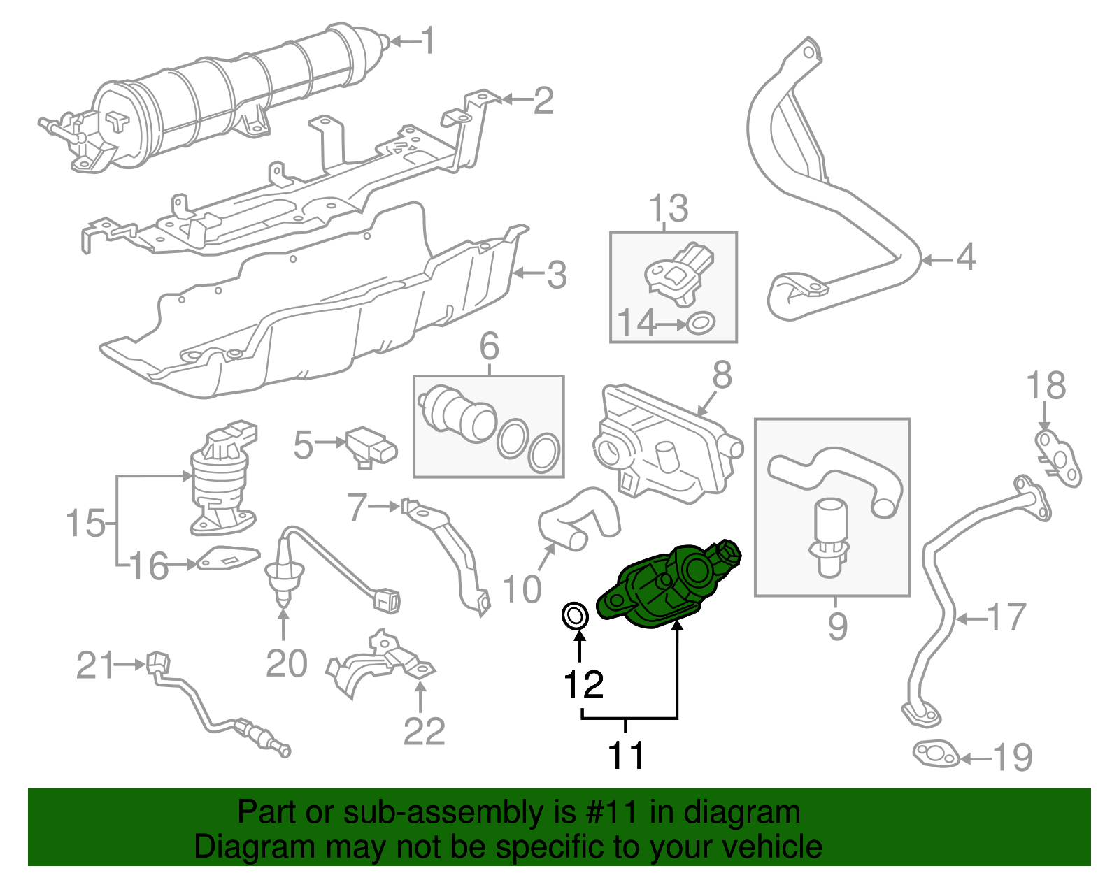 36162-R1A-A01 - Valve Assembly Purge Control Solenoid - 2012-2020 Honda ...