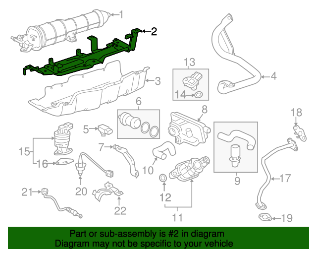 17358-T7X-A00 - Bracket, Canister - 2016-2020 Honda HR-V | Genuine ...