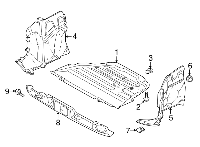 Lower Shield - 2011-2015 Land Rover LR2 (LR032033) | Land Rover ...