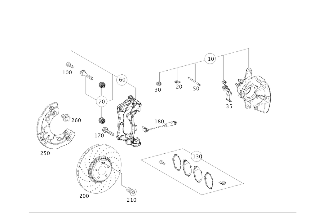 0004204105 - Disk Brake Pad 2019-2024 Mercedes-Benz | Mercedes-Benz ...