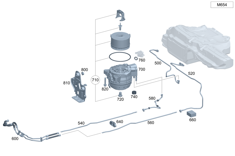 654-092-00-00 - Fuel Filter Element 1978-1991 Mercedes-Benz | Mercedes ...