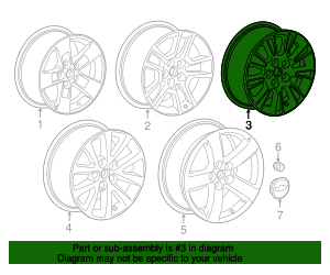 2012-2013 GM Wheel, Alloy 9597398 | GMPartsNow