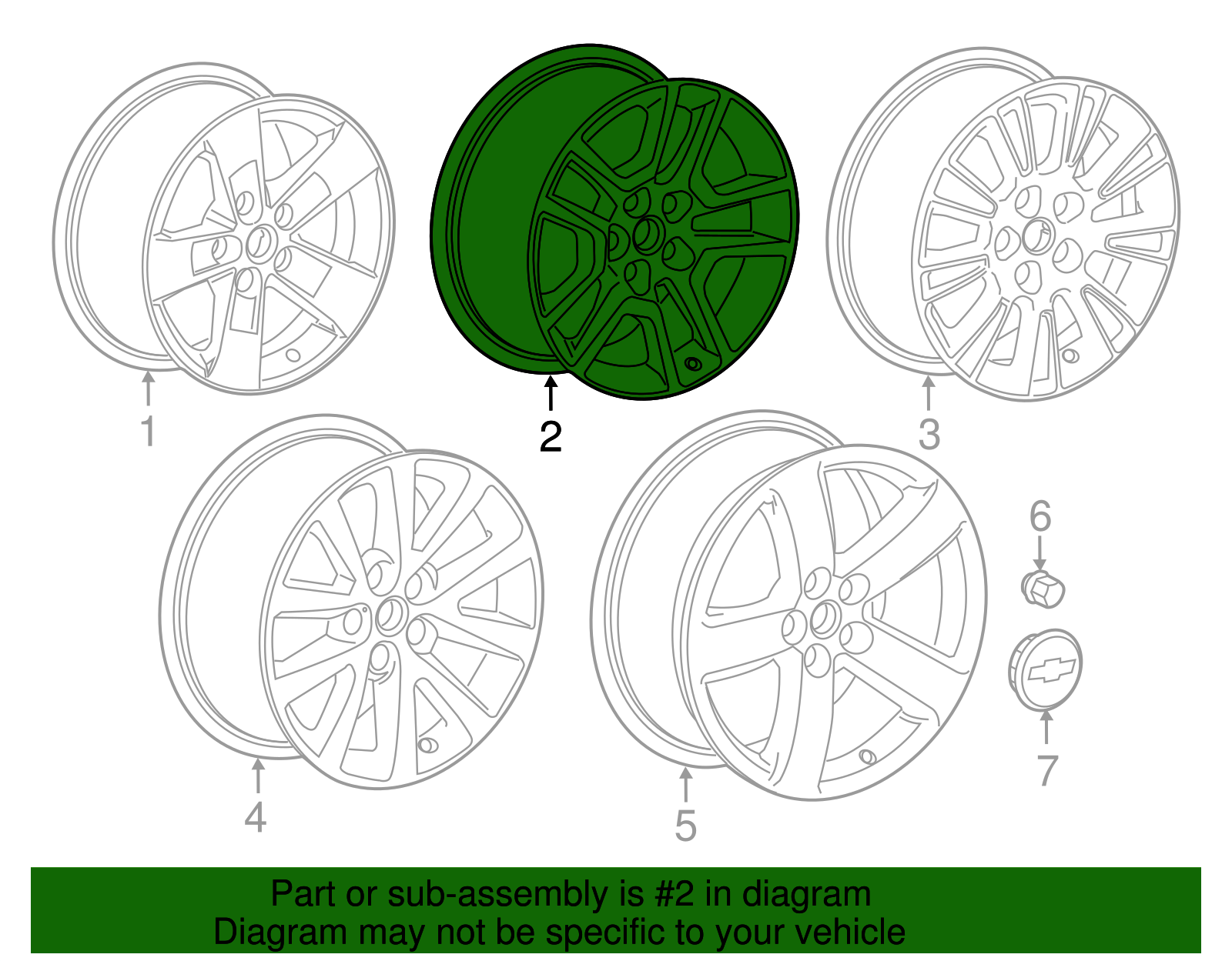 2016 Chevrolet Malibu Limited 17x8-Inch Aluminum Wheel 23483622 ...