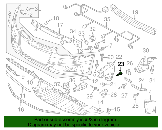 2012-2022 Audi Radiator Lower Bolt 8K0-805-399-B | Genuine Audi Parts