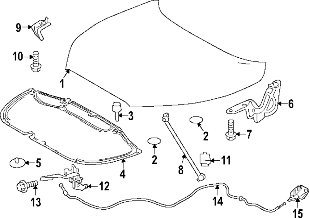 53440-0A040 - 2022-2024 Toyota Corolla Cross - Support Rod | Nucar ...