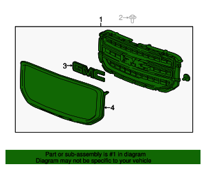 Genuine OEM GM Part - Front Upper Grille 2015-2017 GMC 19419257 - GM ...