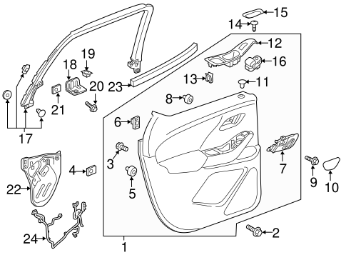 Interior Trim - Rear Door for 2020 Chevrolet Traverse | GMPartsDirect.com