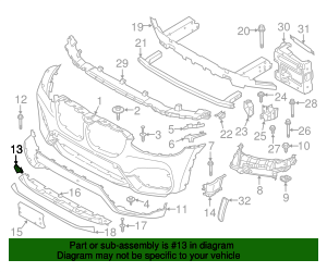 51117399897 - 2018-2021 BMW X3 Tow Eye Cap (51-11-7-399-897) | BMW of ...