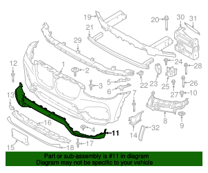 51117484783 - 2018-2021 BMW X3 Lower Cover (51-11-7-484-783) | BMW of ...