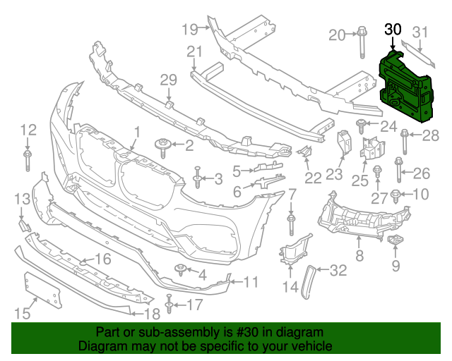 51117399915 - 2018-2022 BMW Outer Reinforced (51-11-7-399-915) | BMW of ...