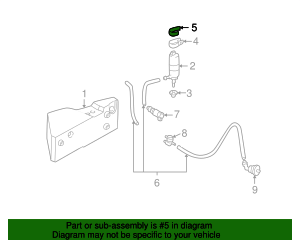 000-989-44-98 - Headlight Washer Pump Seal 2002-2005 Mercedes-Benz ...