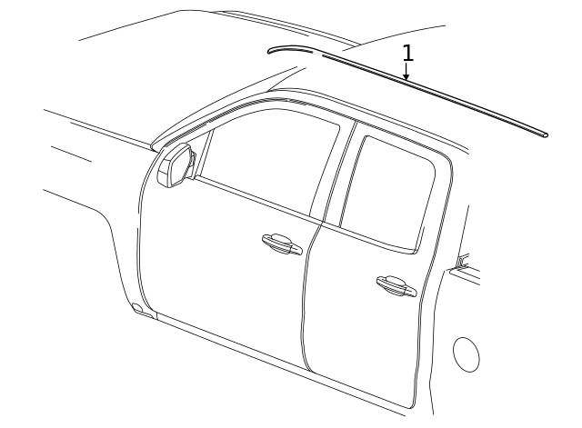 2019-2023 Chevrolet Driver Side Roof Panel Joint Finish Molding ...