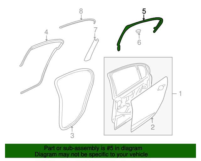 2008-2009 Pontiac G8 Frame Molding - Driver's Side (LH) 92191347 ...