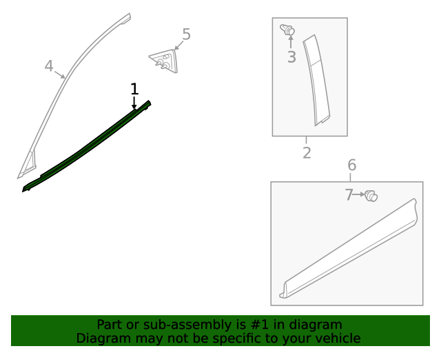 2017-2024 Mazda CX-5 Belt Molding KB7W-50-650C | Mazda-Parts
