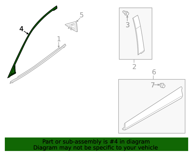 2017-2024 Mazda CX-5 Window Molding KB7W-50-985N | Mazda-Parts