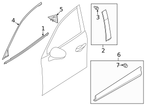 2017-2021 Mazda CX-5 OEM NEW 2017-2019 Mazda CX5 Door Applique Front ...