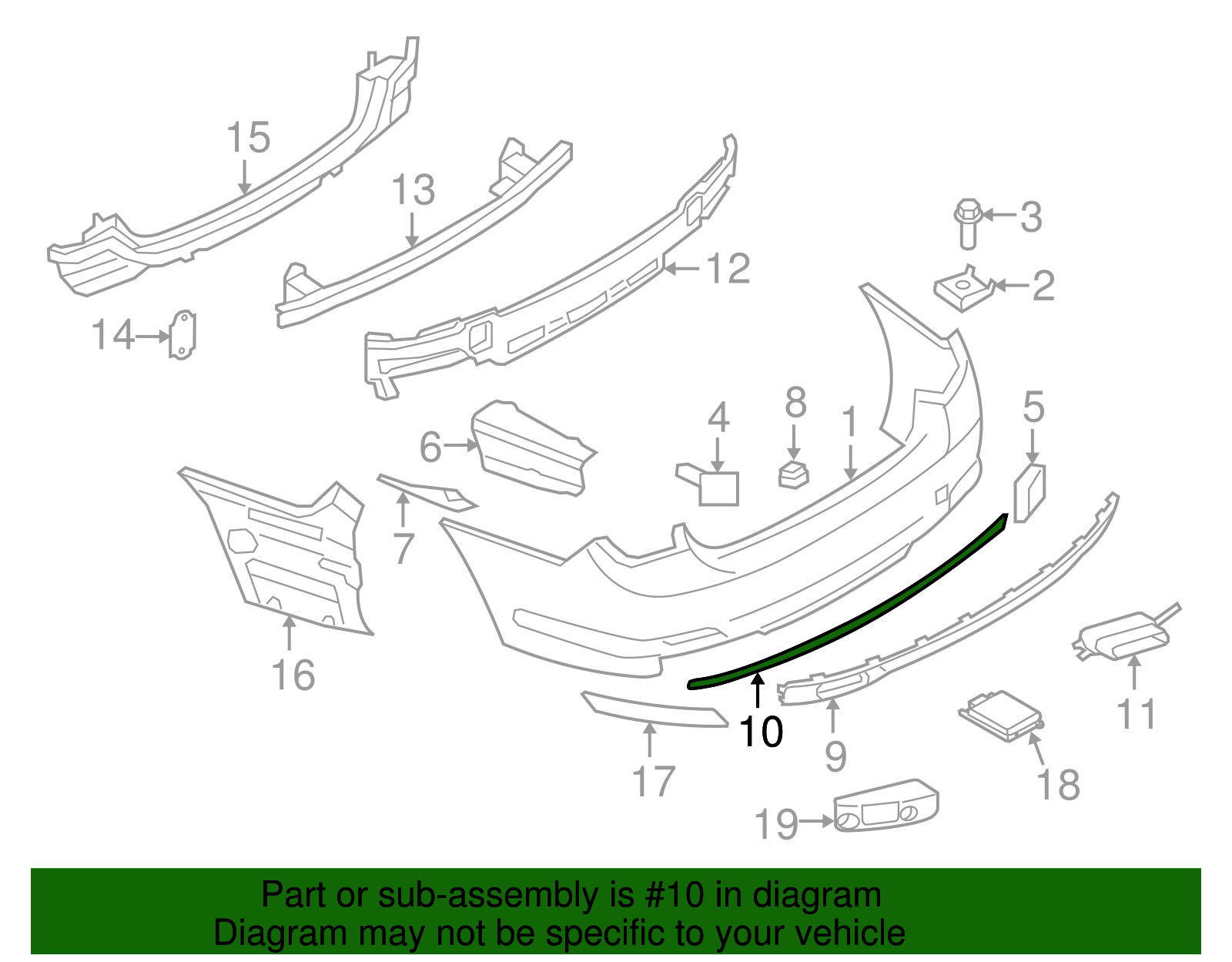 51127301239 - 2013-2015 BMW Rubber Strip (51-12-7-301-239) | BMW of ...