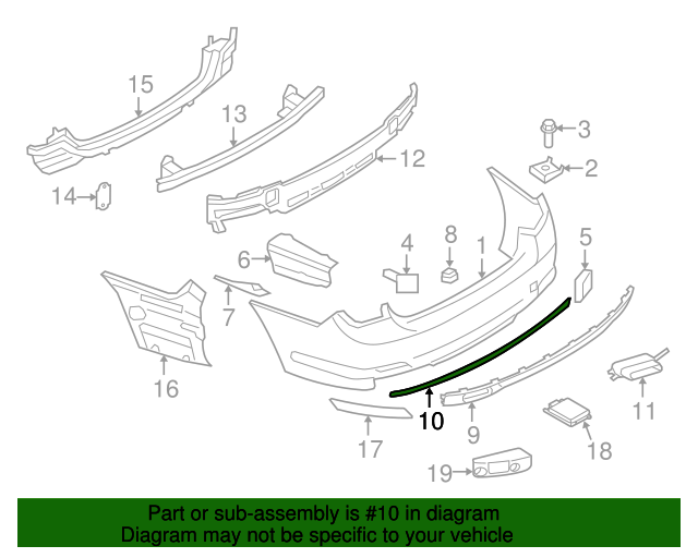 51127301239 - 2013-2015 BMW Rubber Strip (51-12-7-301-239) | BMW of ...