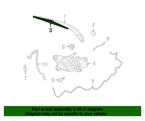 2009-2020 Dodge Journey Wiper Blade 68040372AA | Mopar Parts Canada