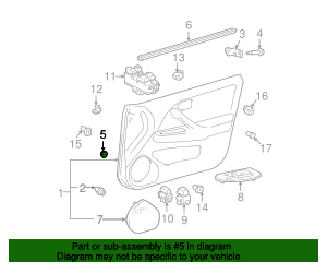 1996-2004 Toyota Door Trim Panel Plug 90950-01746-B3 | Toyota Parts Center