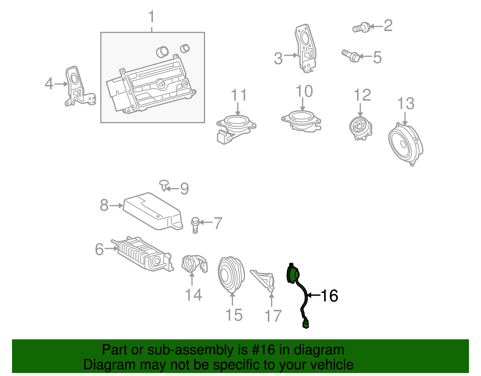 86150-0T010 - Rear Speaker - 2013-2015 Toyota Venza | Conicelli Toyota