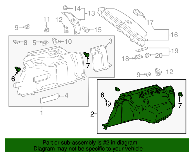 213-690-13-06-8U23 - Trunk Trim Panel 2019-2020 Mercedes-Benz ...