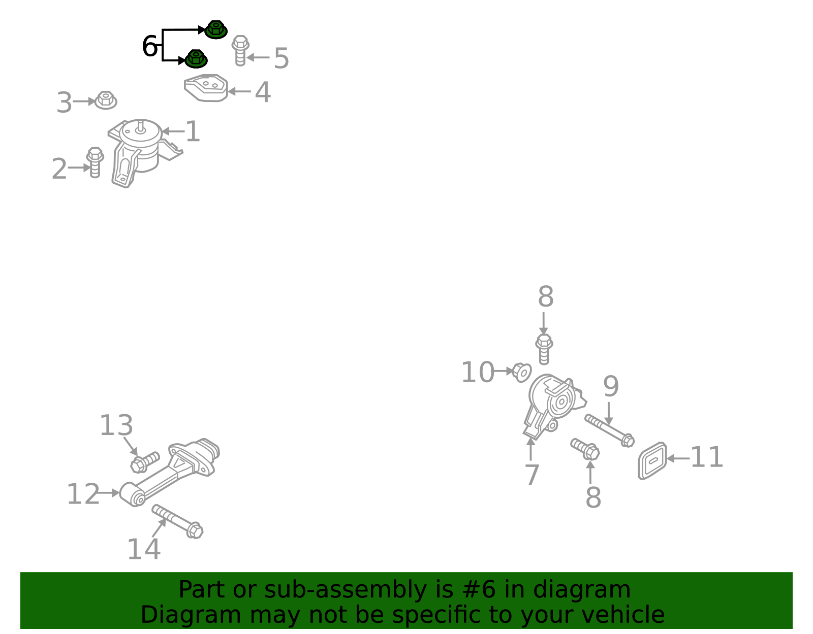 51759-F6000 - Front Mount Bracket Nut 2017-2025 Kia | Kia.Parts Store
