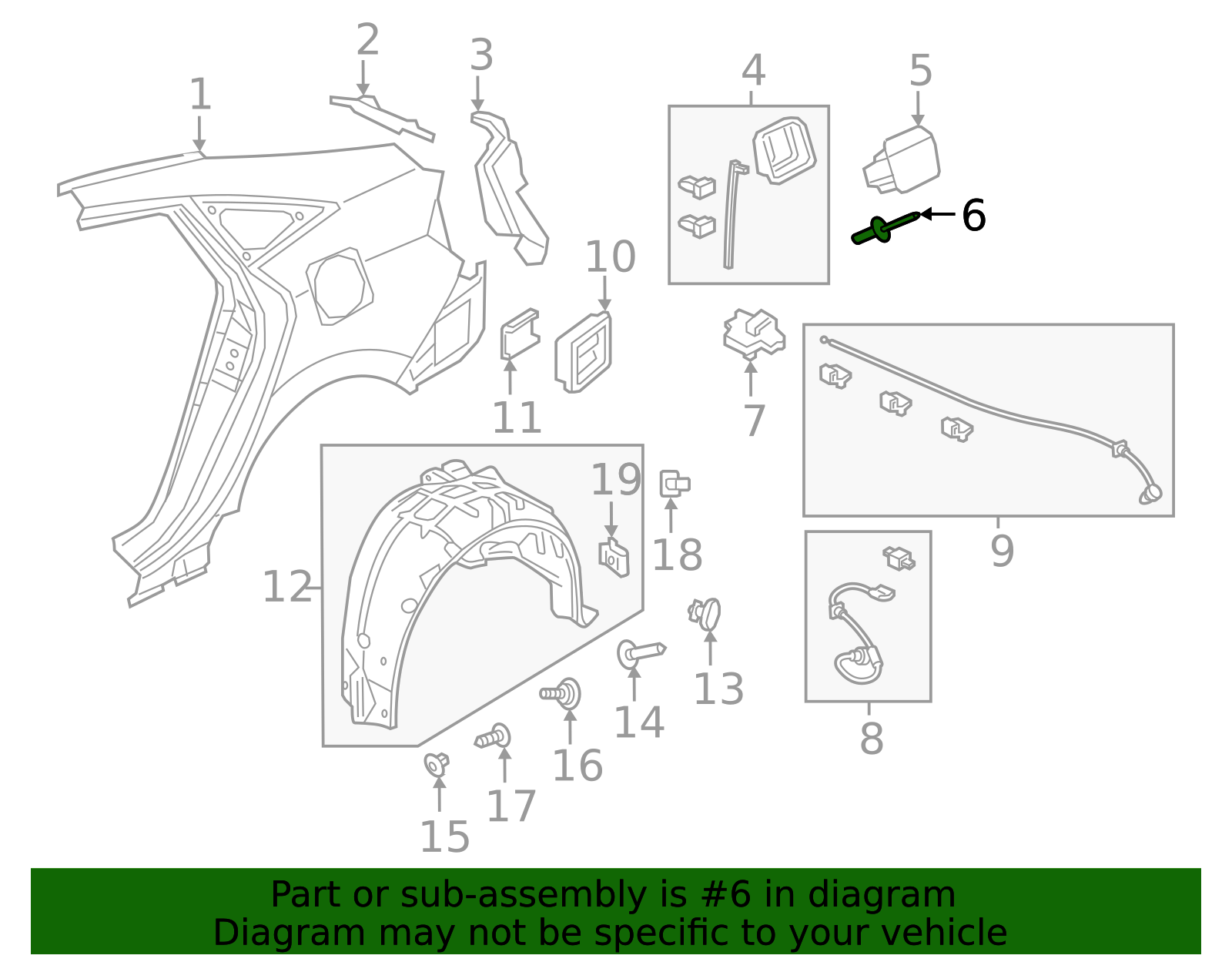 90853-SLE-003 - Rivet (6.4MM) - 2014-2021 Honda | Genuine Honda Parts