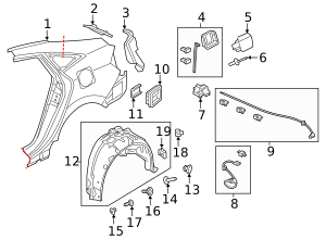 2016-2022 Honda Gutter Extension 63721-TBA-A00ZZ | Honda Car Parts Direct