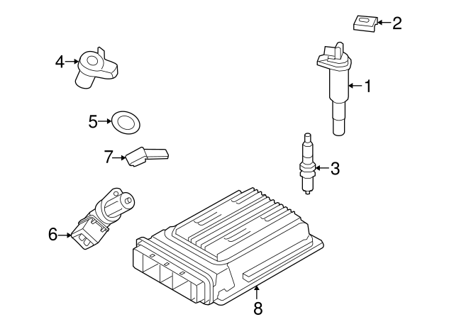 2007-2018 BMW Engine Crankshaft Position Sensor 13-62-7-548-995 ...