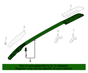 2020-2024 Hyundai Venue Roof Rail 87270-K2000-SHS | World OEM Parts Hyundai