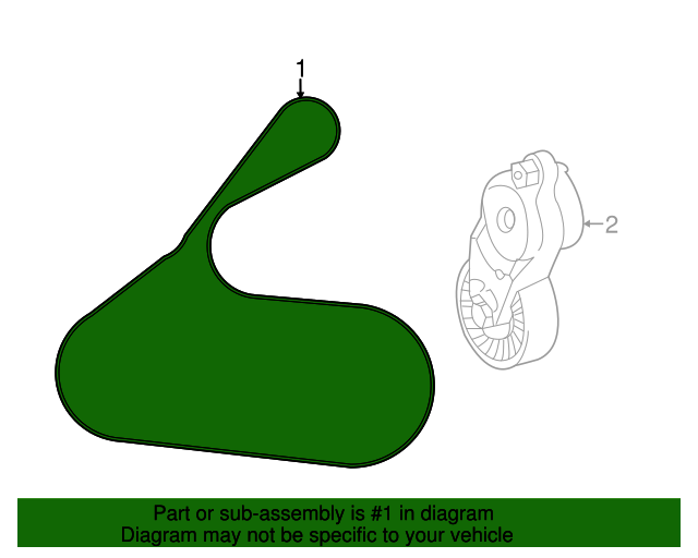 Genuine Toyota Serpentine Belt part# 90916-A2021 for 2009-2018 Toyota ...