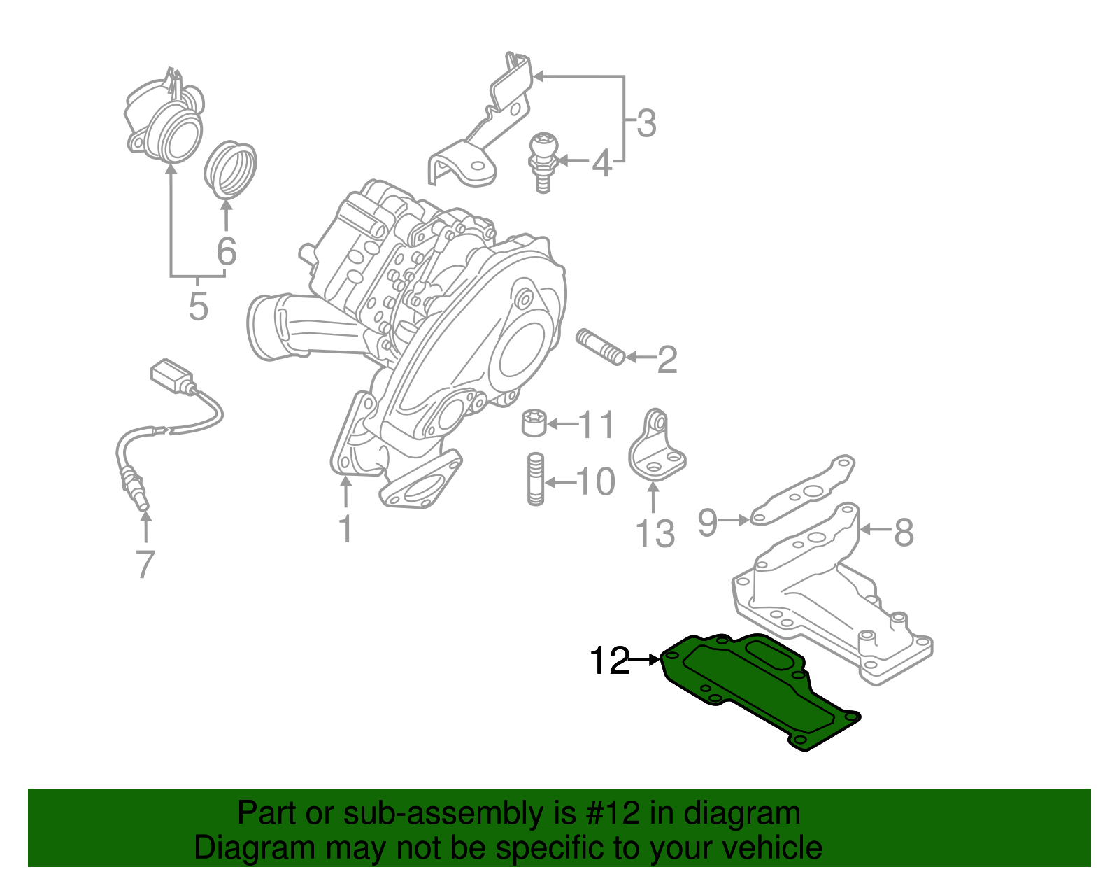 2013-2016 Audi Mount Support Mount Gasket 059-103-147-F | Audi USA Parts