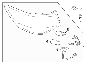 2020-2022 Nissan Sentra Tail Lamp Assembly 26555-6LB0A | QuirkParts