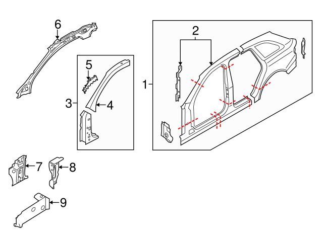 2013-2016 Audi allroad Uniside Panel 8K9-810-099-AA | TascaParts.com