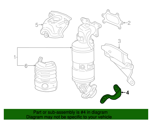 18198-R60-U00 - Exhaust Manifold Stay 2016-2022 Honda HR-V | Honda ...