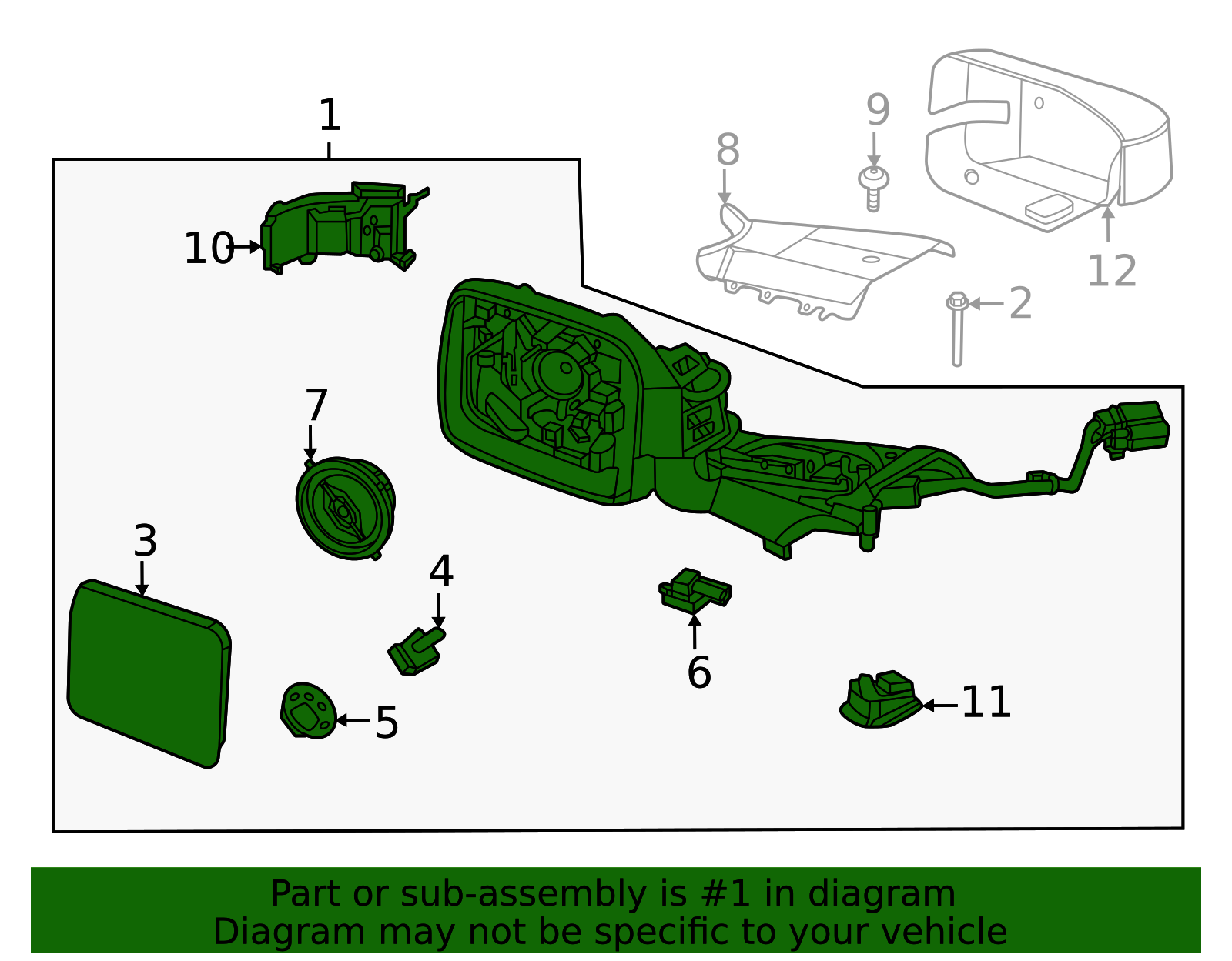 2021-2024 Ford Bronco Mirror Assembly m2dz17682c | TascaParts.com