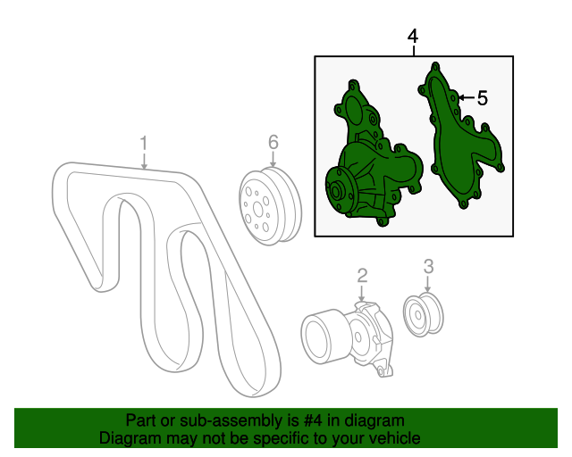 2007-2022 Toyota Engine Water Pump 16100-09491 | OEM Parts Online