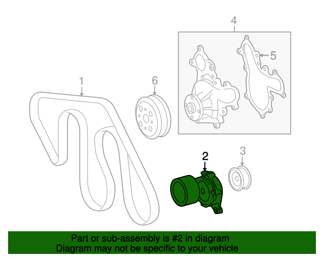 2007-2022 Toyota Accessory Drive Belt Tensioner 16620-0S012 | OEM Parts ...