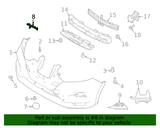 62222-DF30A - Side Retainer 2017-2022 Nissan Rogue Sport | Nissan Parts ...